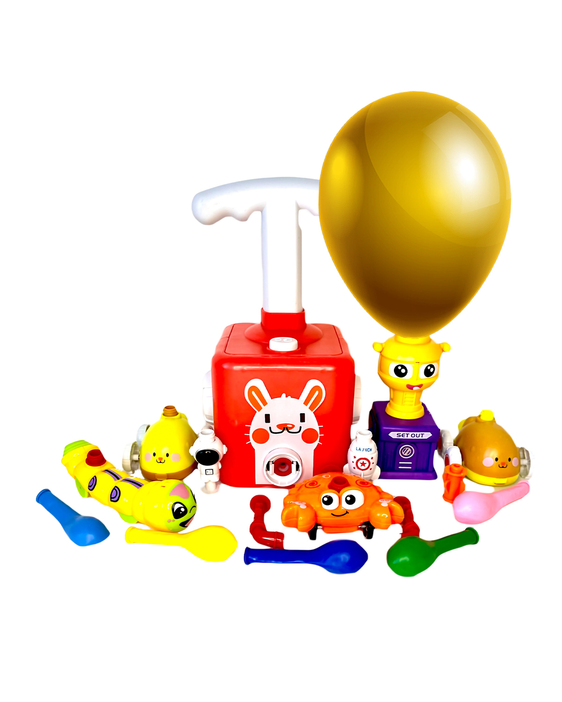 Машина на воздушном шаре, Funny Bunny Power Balloon Car с ракетой и ...