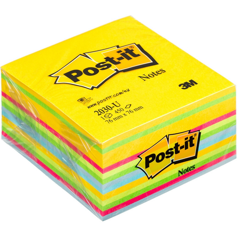 Стикеры Post-it куб 2030-U 76х76 мармелад 450л — купить в интернет ...