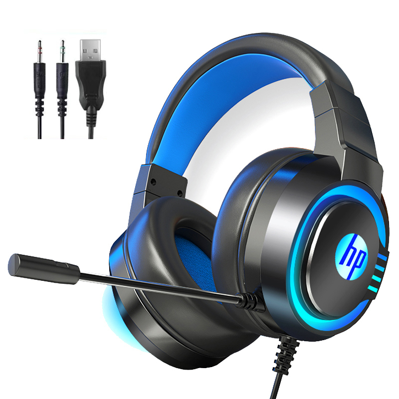 Игровая гарнитура HP DHE 8013 / Микрофон / синяя подсветка - купить по ...