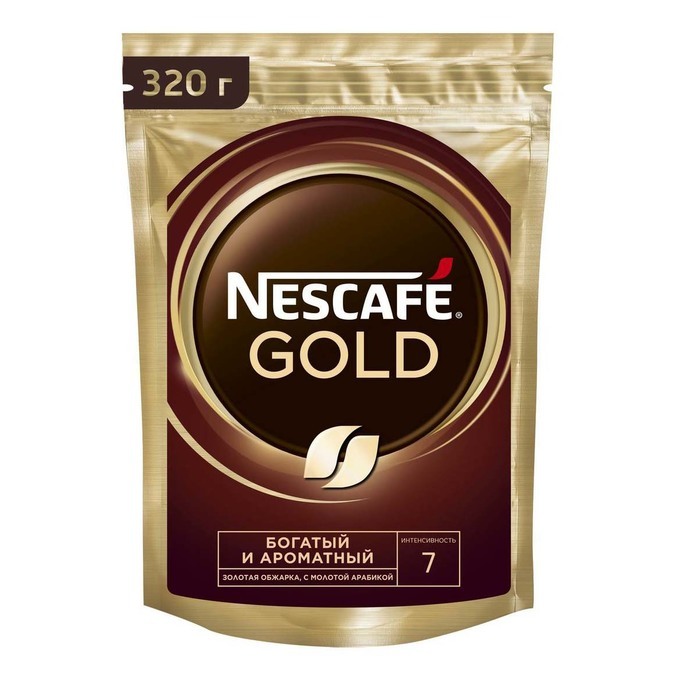 Кофе Nescafe Gold растворимый сублимированный кофе с добавлением ...