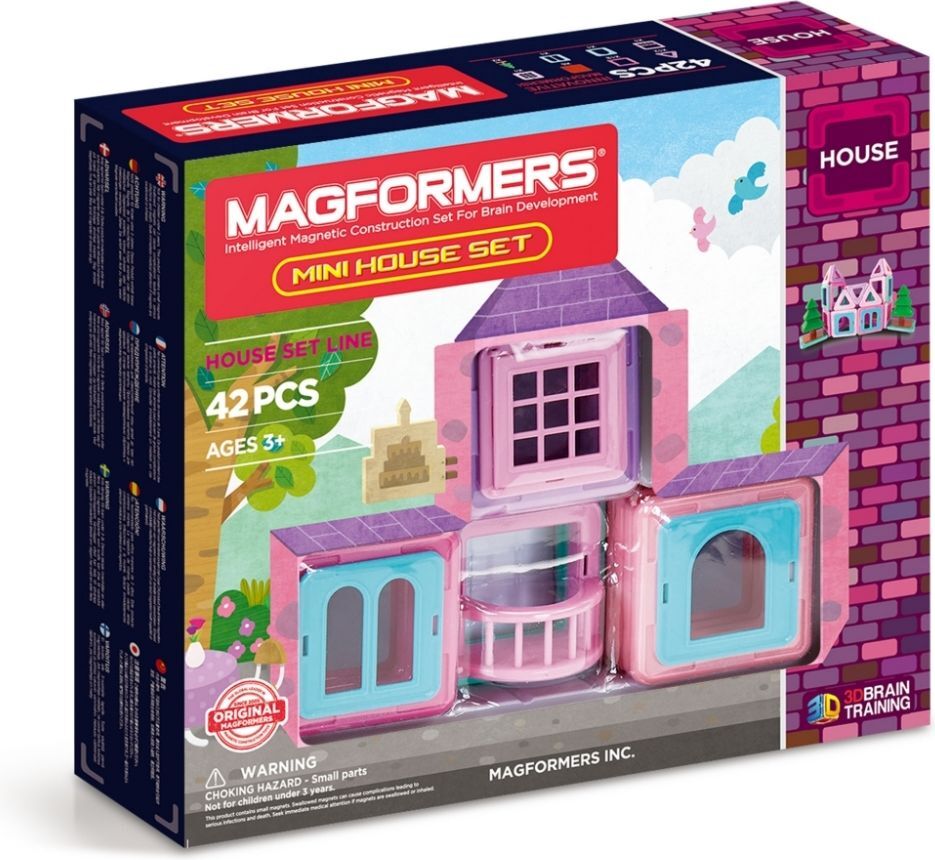 Магнитный конструктор MAGFORMERS 705005 Mini House Set / 42 детали ...