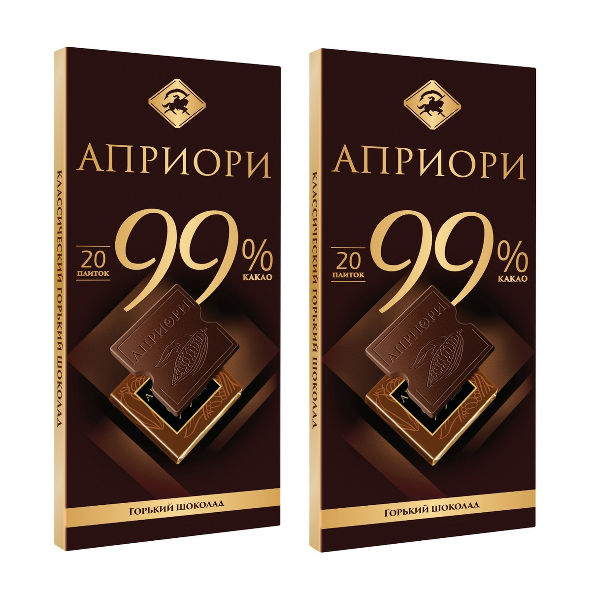 Шоколад Априори горький, 99% какао, 2шт по 100г — купить в интернет ...