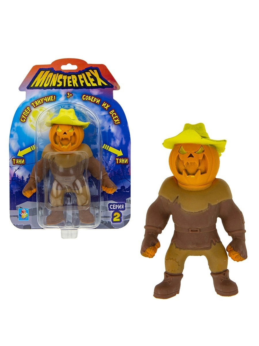 1TOY Антистрессовая игрушка Monster Flex 2-я серия "Пугало", Монстр ...