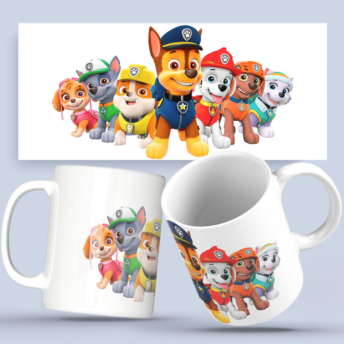 Кружка KupiCup "PAW Patrol Stickers Щенячий Патруль Стикеры", 330 мл, 1 ...