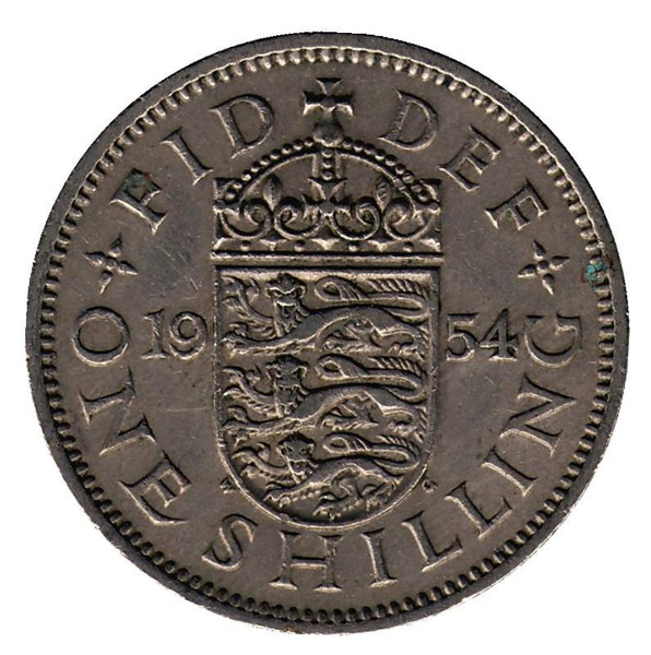 Монета 1 шиллинг. 1954 год, Великобритания (Англия). (Английский герб) Оригинал. купить на OZON ...