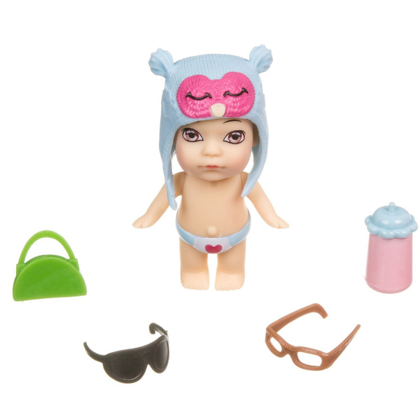 Кукла OLY в шапочке ушанке с аксессуарами в банке №3 Bondibon развивающая игрушка, подарочный ...
