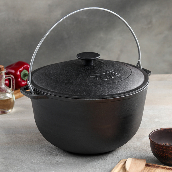 Казан походный с крышкой Туризм , 6 л, d-26 см - купить с доставкой по ...