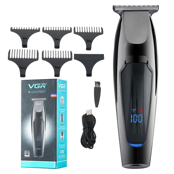 VGR Триммер для бороды и усов V-070, кол-во насадок 5 купить на OZON по низкой цене (1882798340)
