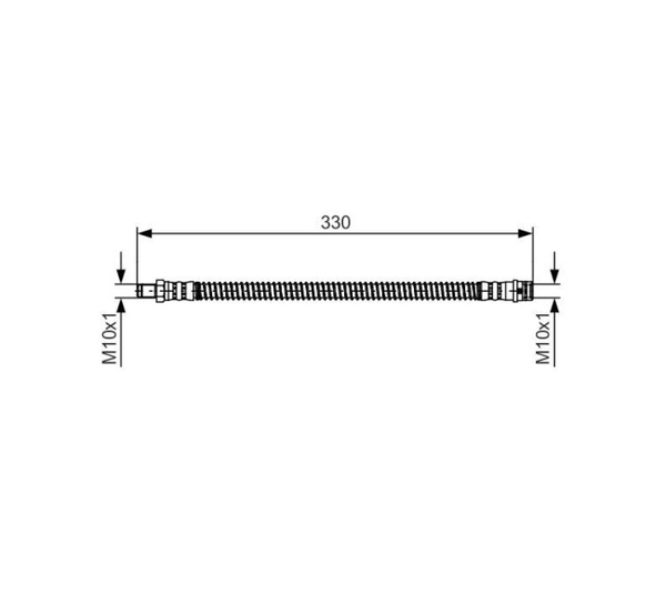 1 987 481 394 шланг тормозной задний L329 MB W204/S204/W220 09> - Bosch ...