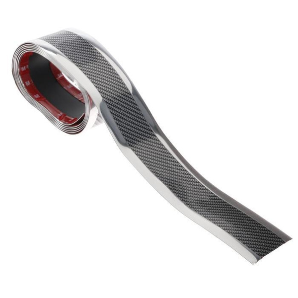 Характеристики Защитная накладка на порог авто, под карбон с хром ...