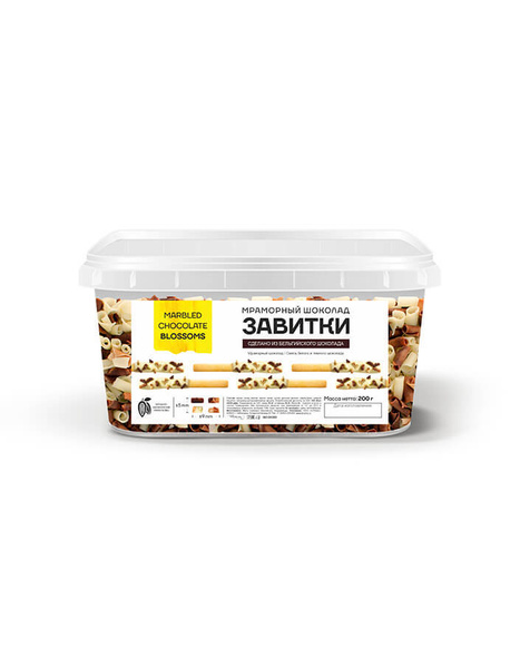 Шоколадная стружка мраморная Blossoms White & Dark MoNa Lisa 0,2 кг ...