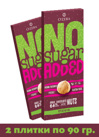OZera, горький шоколад No sugar added Dark&Nuts, 90 г, 2 шт - купить с ...
