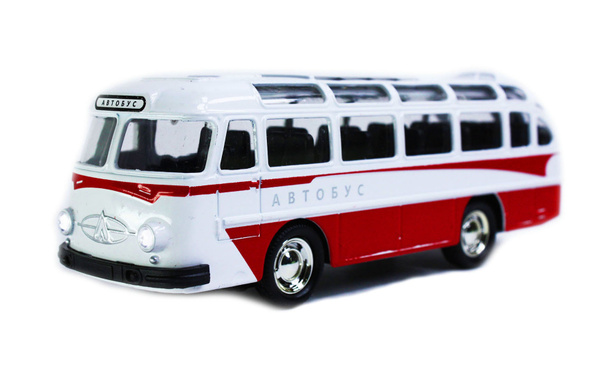 Модель автобуса ЛАЗ-697E "Tурист" 14 см бело-красный - купить с ...