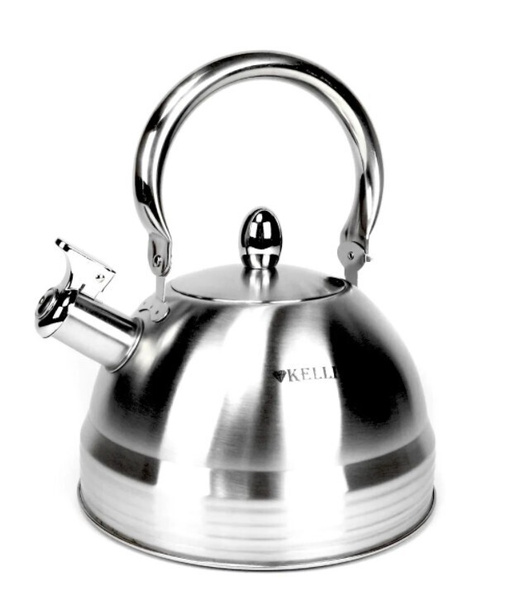 Чайник Kelli KL-4324 для плиты металлический со свистком, 3 л - купить с доставкой по выгодным ...