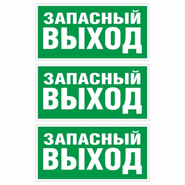 Знак-табличка E23 "Указатель Запасного Выхода" 200х100 мм из пластика ...