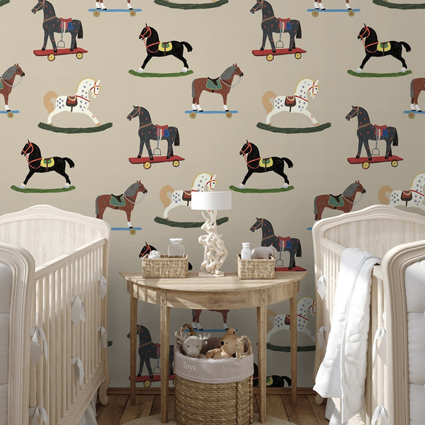 Обои флизелиновые Лошадки Fun House Store виниловые на флизелине моющиеся 1м 3 м купить на