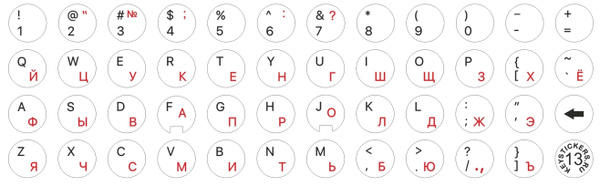 Комплектующие для клавиатур и мышейКруглые русские буквы для ноутбука ...
