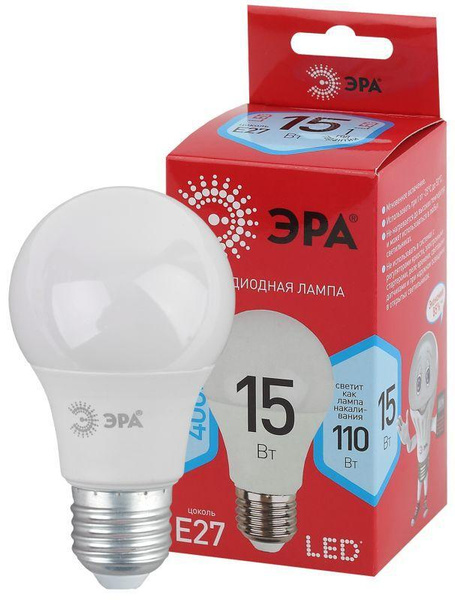 Лампа светодиодная RED LINE LED A60-15W-840-E27 R 15Вт A60 груша 4000К ...