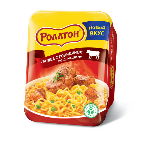 Лапша быстрого приготовления Роллтон Говядина по-домашнему, 90 г ...