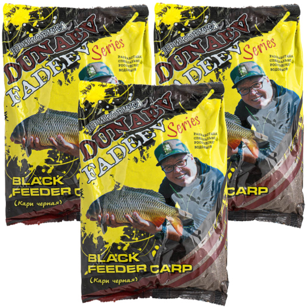 Прикормка натуральная рыболовная DUNAEV-FADEEV Feeder Carp Black (Карп ...