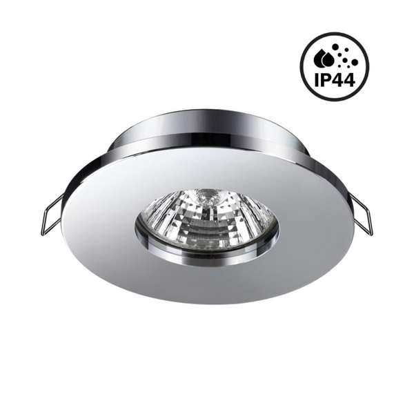 370802 SPOT хром Светильник встраиваемый влагозащищенный IP44 GU10 50W 220V AQUA купить на OZON ...