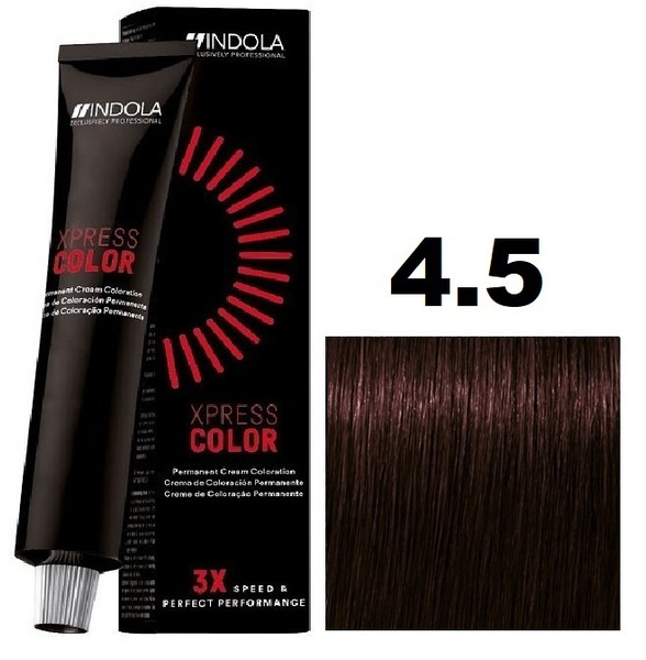 Indola Permanent Caring Xpress Color Крем краска 4 5 средний коричневый махагон 60мл купить с