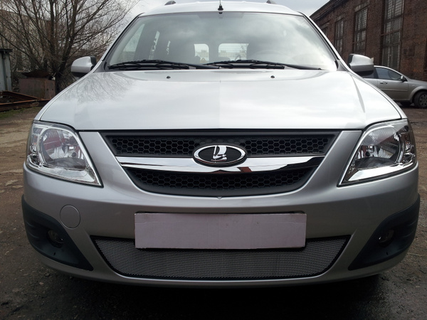 Защитная сетка в бампер Lada Largus / Largus cross (2012-н.в.) Хром - арт. LLAR.chrome - купить ...