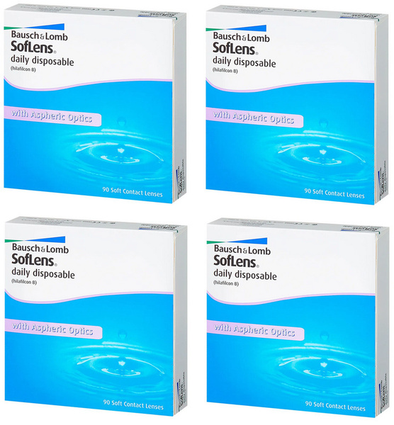 SofLens Daily Disposable -0.75 / 14.2 / 8.6, 360 штук (4 пачки по 90 ...
