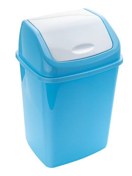 Мусорное ведро Elfplast, 1 шт, ABS пластик, голубой купить по доступной цене с доставкой в ...