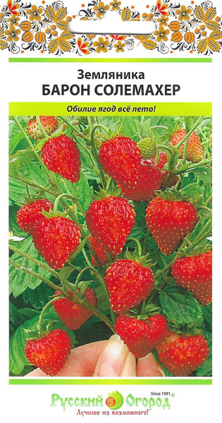 Характеристики Земляника Барон Солемахер РО, без усов подробное ...