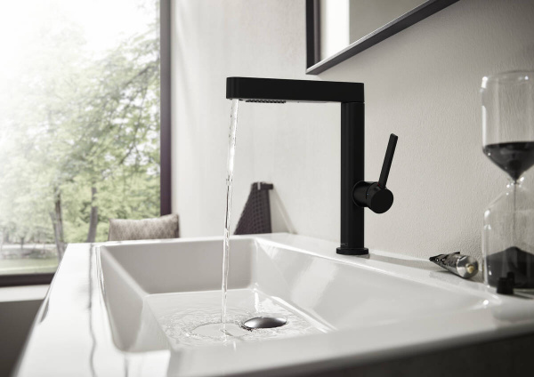 Смеситель Hansgrohe для раковины Finoris 230 76063670 матовый черный ...