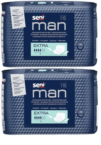Урологические вкладыши для мужчин Seni MAN Extra, 15 шт х 2 упаковки ...