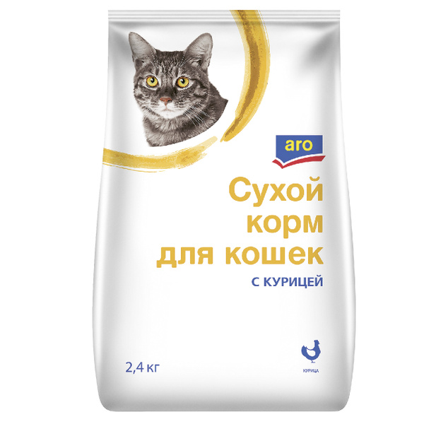 Корм сухой для кошек с курицей Aro, 2.4 кг - купить с доставкой по ...