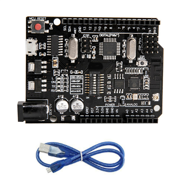 Плата разработки WiFi R3 ATmega328P+ESP8266 (память 32 МБ) USB-TTL ...