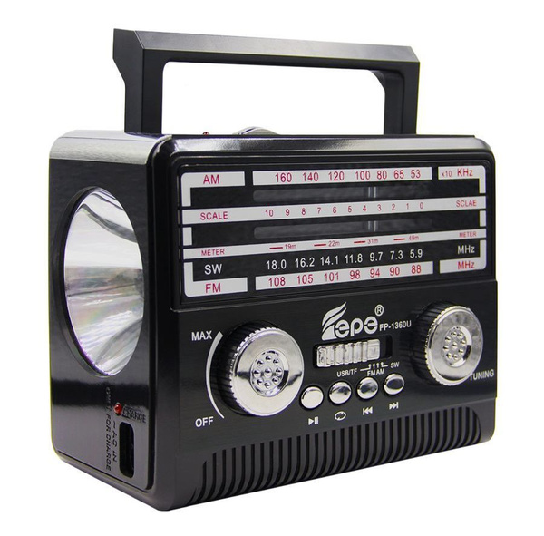 Радиоприемник FEPE FP-1360U FM, MW, AM, SW, черный купить по низкой ...