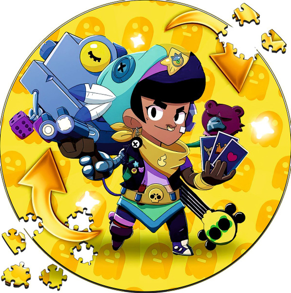Деревянный пазл - картина на стену Персонаж Бравл Старз Brawl Stars ...