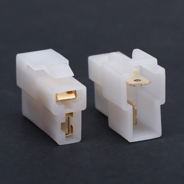 Разъем автомобильный, штекер-гнездо DJ7021-6.3-11/21, 2 контакта, набор 10 шт - купить с ...