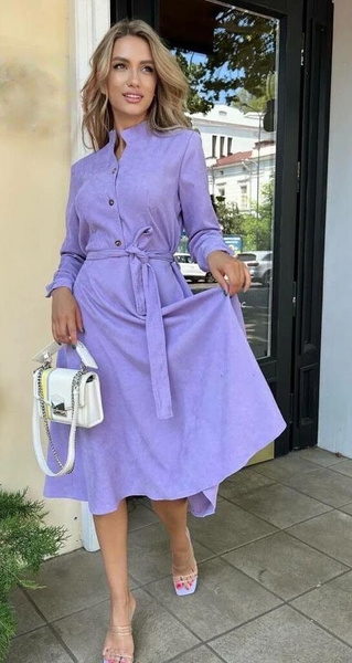 Платье микровельвет, приталенное, Женский, На любой сезон, размер 42 ...