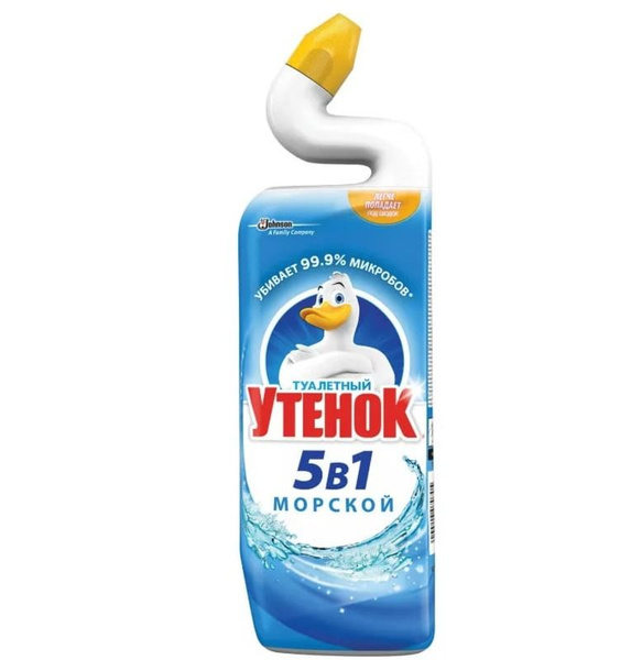 Туалетный утенок Чистящее средство для унитаза 5 в 1 Морской 900 мл ...