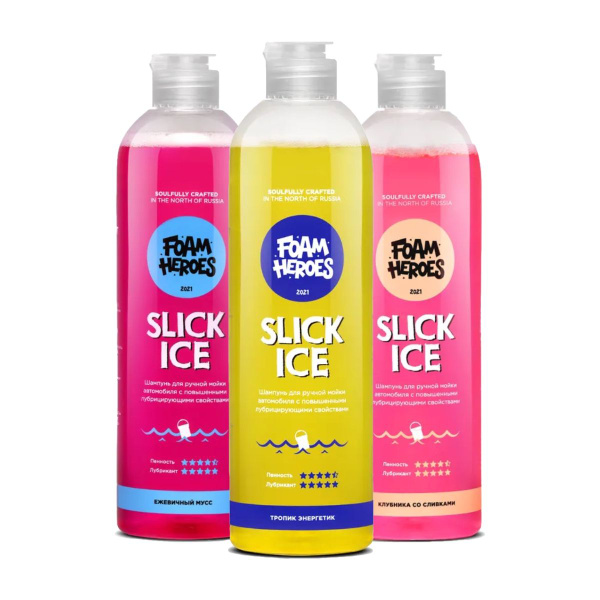 Foam Heroes автошампунь для ручной мойки Slick Ice Set 1,5л купить на ...