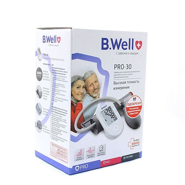 Тонометр Би Велл (B.Well) PRO-30 п/автомат манжета М (22-32см) сумка №1 ...