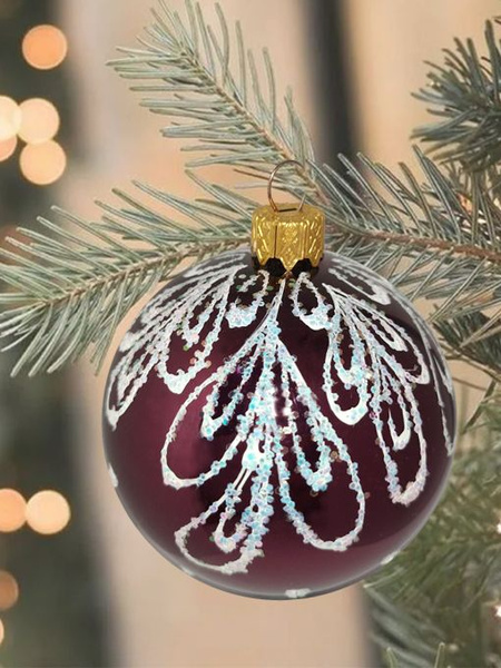 Елочный шар Dekart / Декарт "Новый год 2025 украшения шар большой стекло подарок новогодний ...