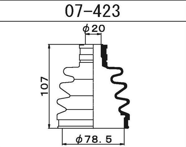 Пыльник шруса внешнего Maruichi 07-423 - MARUICHI RUBBER арт. 07-423 ...