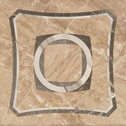 Керамогранит Coliseumgres Portofino Beige Ins.Intarsio Lap 45x45 610080000212 камень, под камень ...