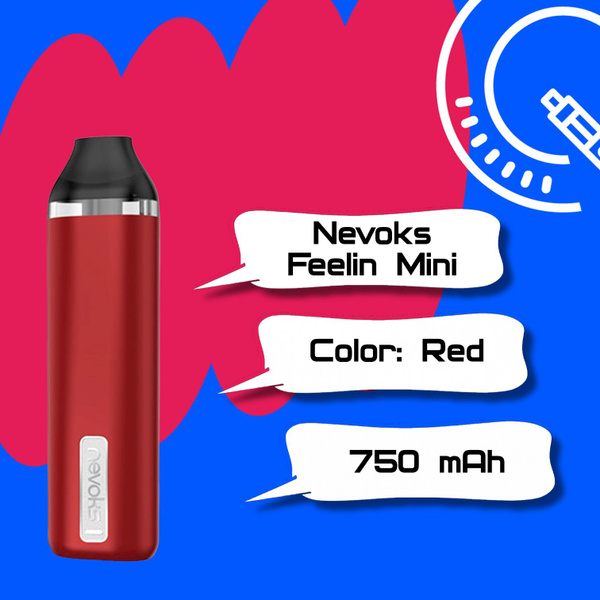 Набор Nevoks Feelin Mini Pod Kit, 750 мАч, 17 Вт, Red, 1 шт., без ...