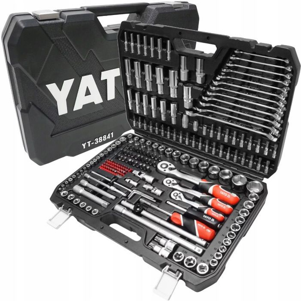 Набор инструментов YATO (1/2"-1/4"-3/8", 216 предметов, CrV, CrMo, S2 ...
