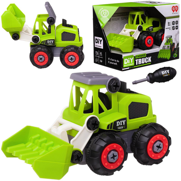 Машинка-конструктор Junfa Собери сам Трактор в наборе с отверткой фрикционный купить на OZON по ...