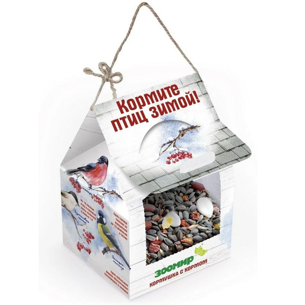 ЗООМИР Кормушка для уличных птиц с кормом, 300 г - купить с доставкой ...