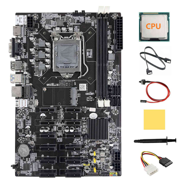 B75 12 Материнская плата PCIE ETH для майнинга + ЦП + 4 контактный ...
