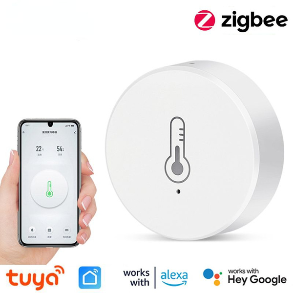 Интеллектуальный Датчик Температуры И Влажности Tuya ZigBee, Система Безопасности ZigBee Smart ...